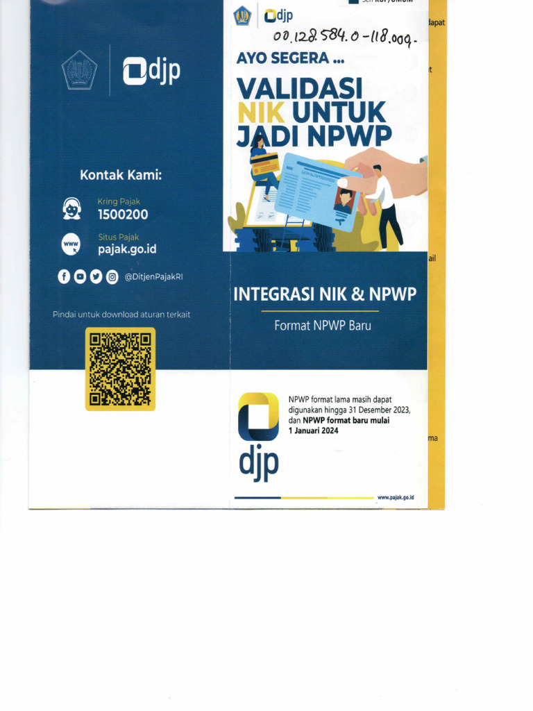Validasi Nik Menjadi NPWP | PDF