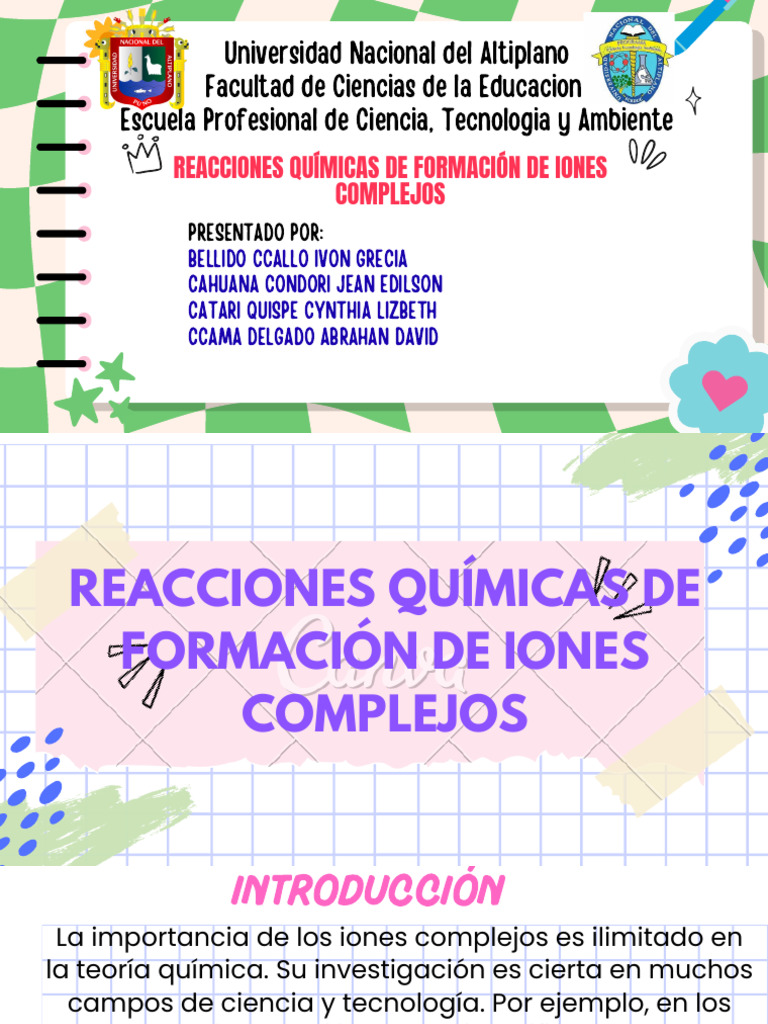 Reacciones de Formación de Iones Complejos | PDF | Ligando | Sustancias ...