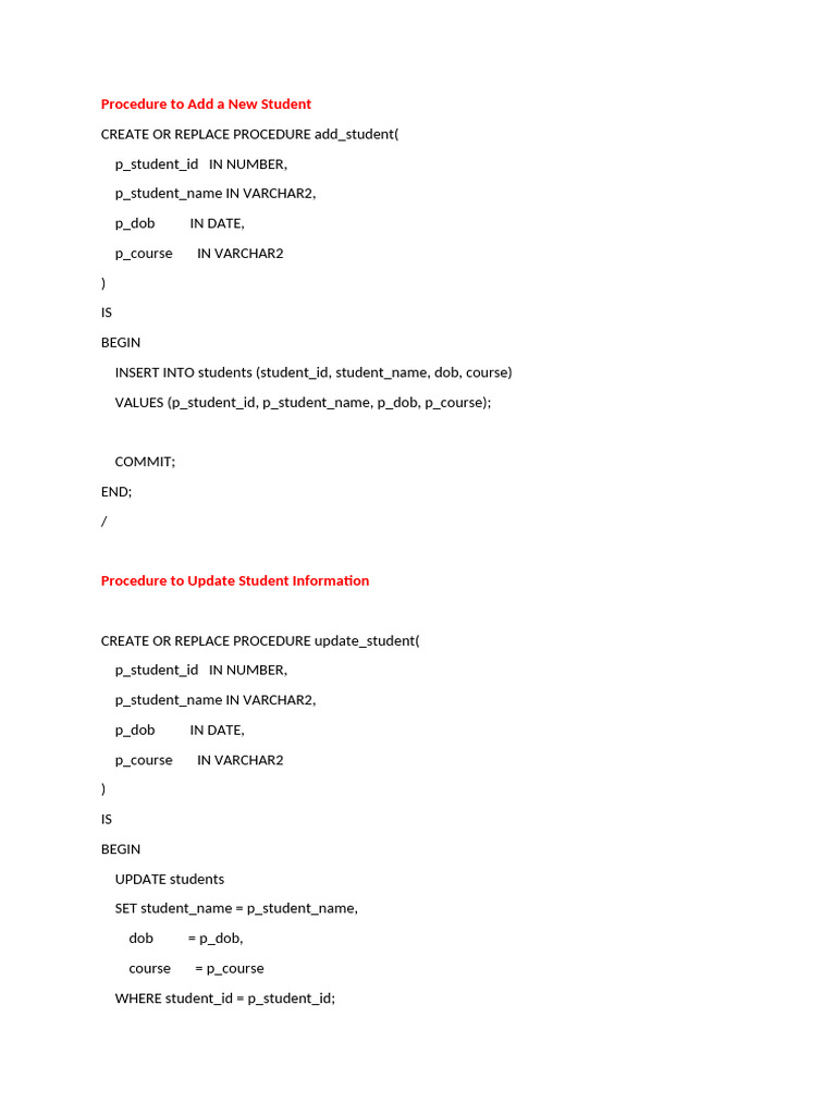 PLSQL Examples | PDF