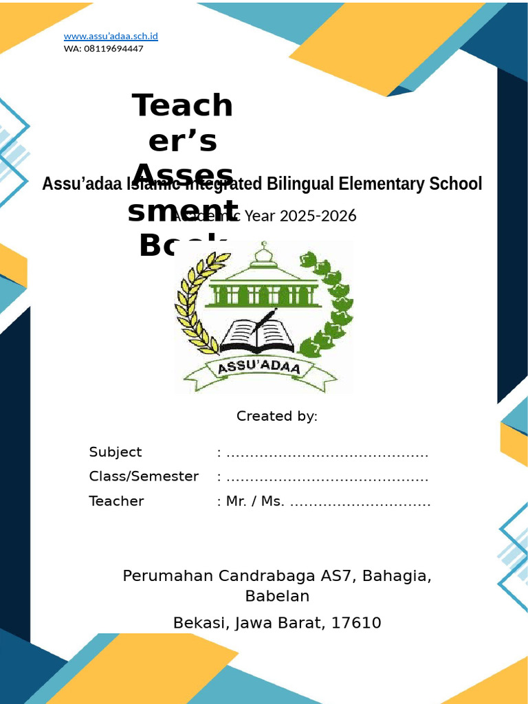 Teacher Assessment Book 2025-2026 | PDF