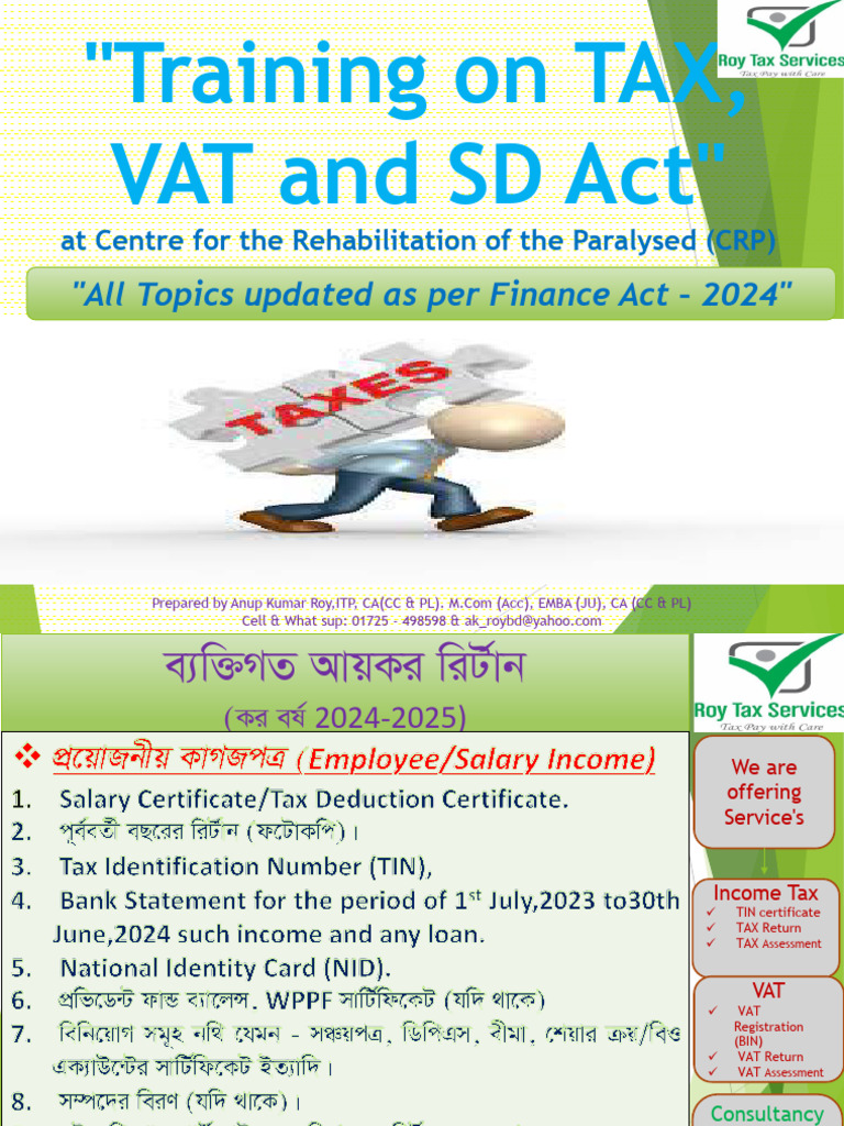 Training On TAX Document. | PDF | Taxes | Employee Benefits