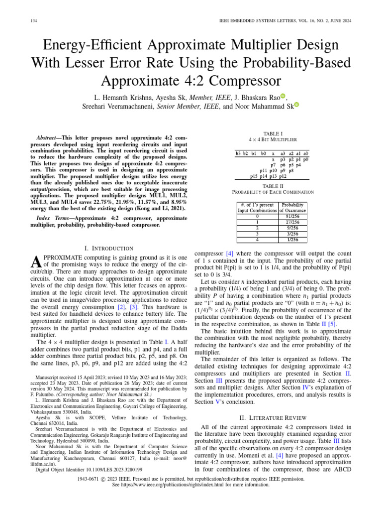 Energy-Efficient Approximate Multiplier Design | PDF | Computer ...
