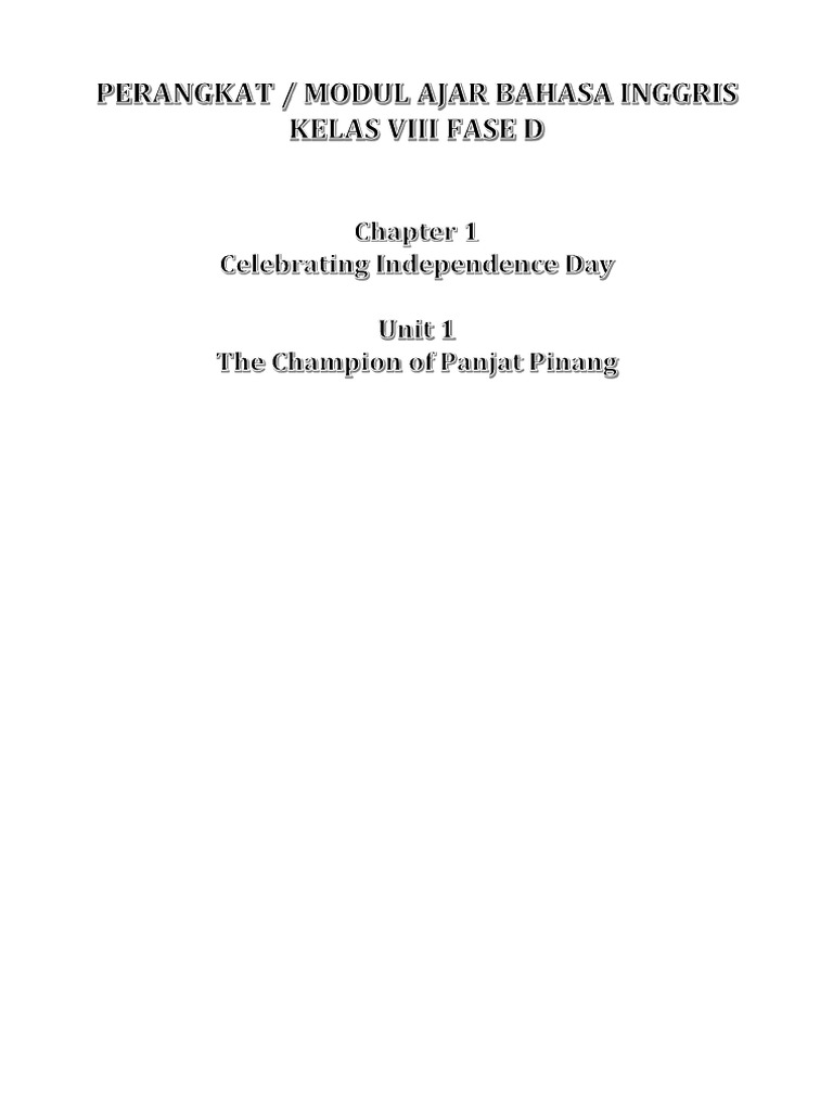 Modul Ajar Chapter 1 Unit 1 Pertemuan 1-2 | PDF