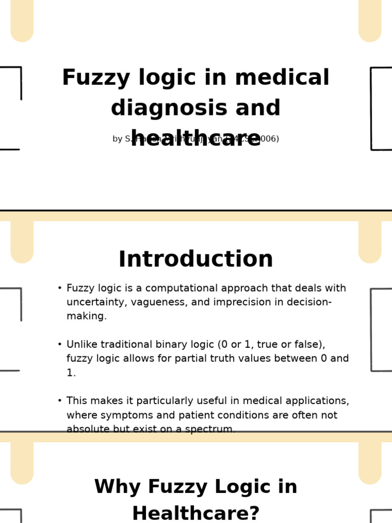 Fuzzy Logic in Medical Diagnosis and Healthcare | PDF | Fuzzy Logic ...