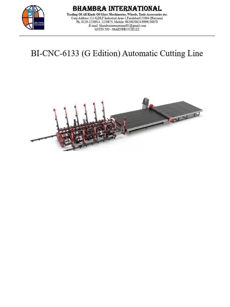 Automatic Glass Loading & Cutting Systems | PDF | Machines | Numerical ...
