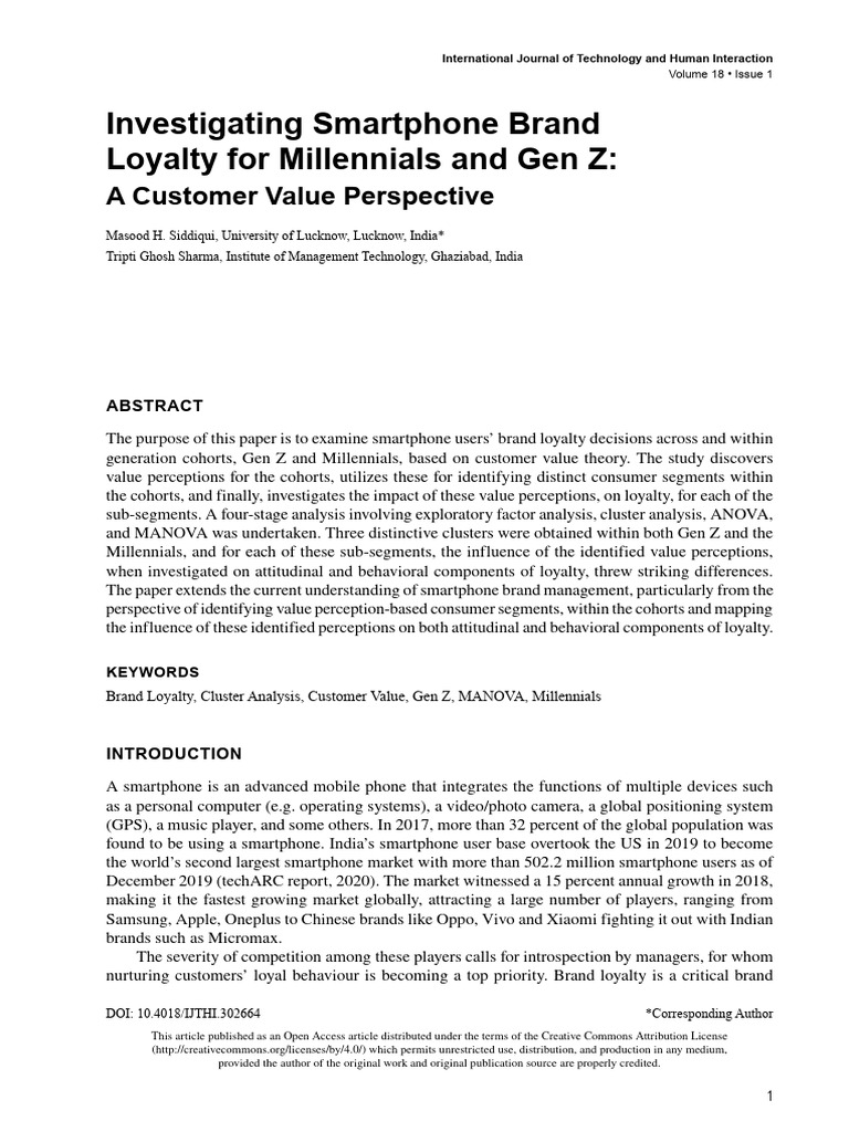 Investigating Smartphone Brand Loyalty For Millenn | PDF | Brand ...