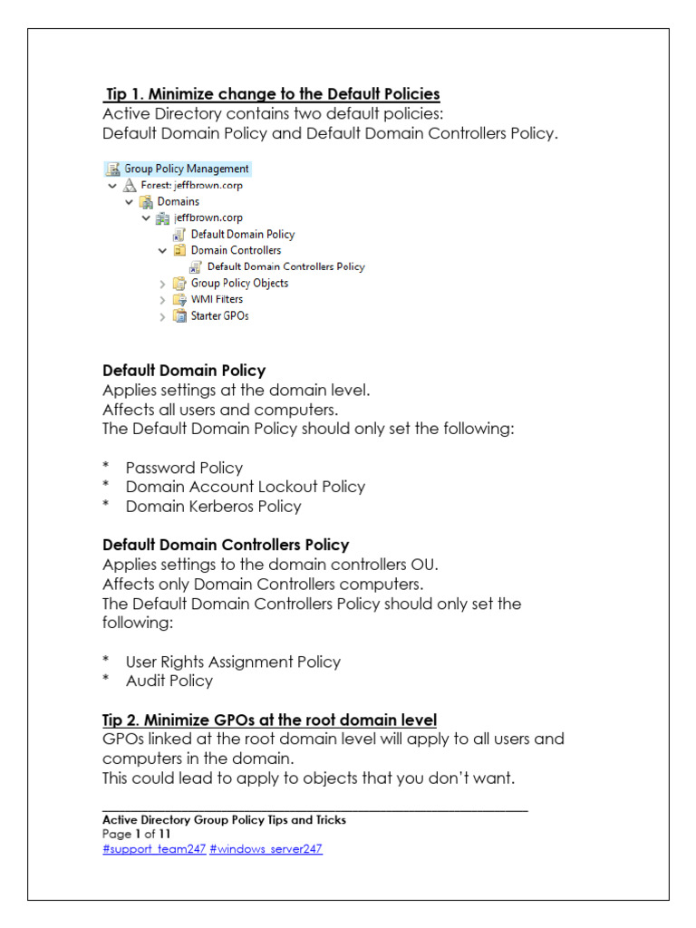 Active Directory GPO Best Practices | PDF | Group Policy | Active Directory