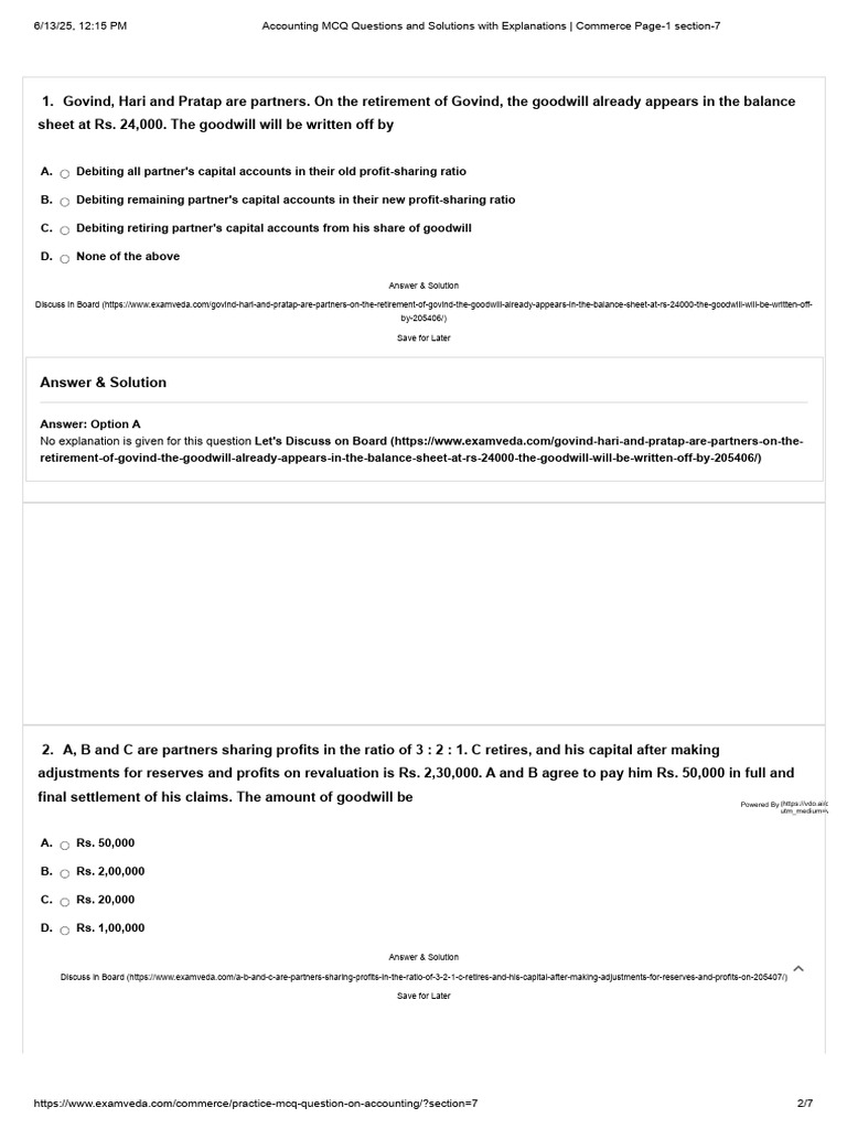 Section-7 & 8 | PDF | Balance Sheet | Expense