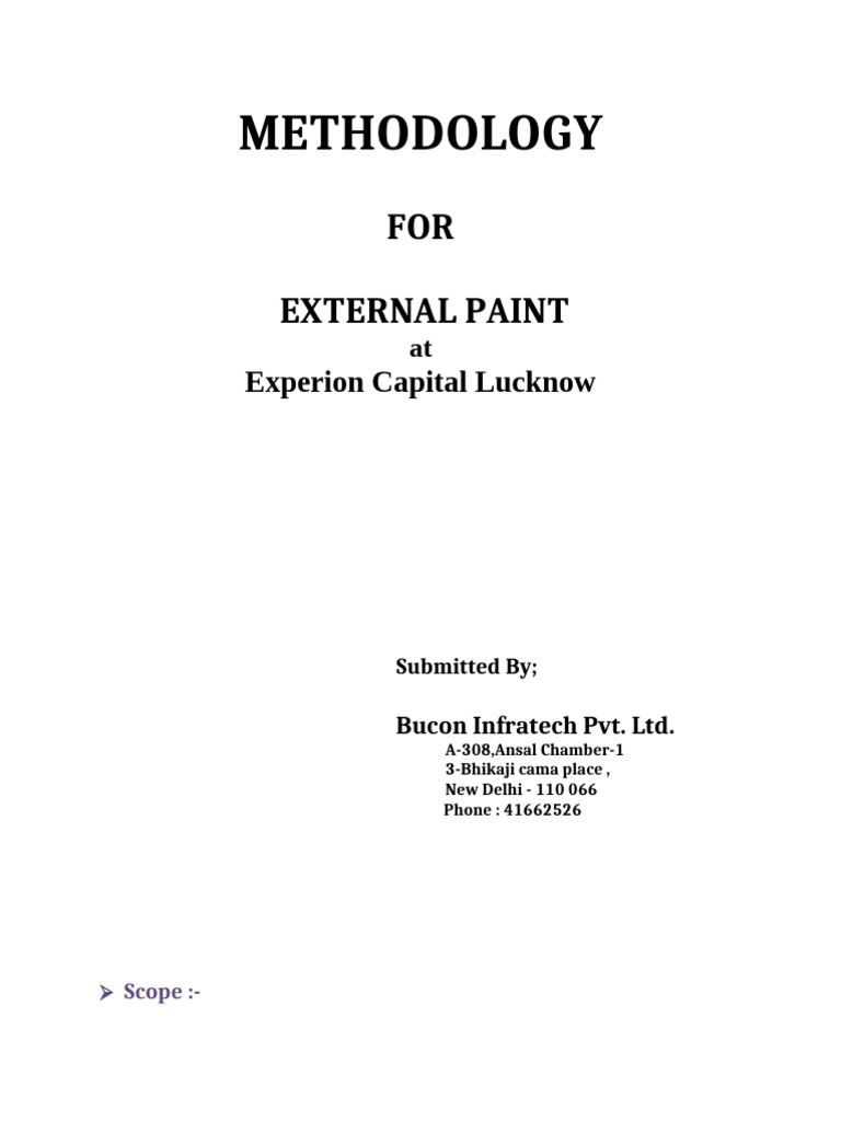 Jotun External Paint Methodology | PDF | Paint | Industrial Processes