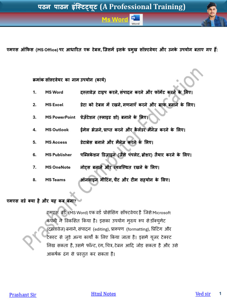 Ms Word Demo | PDF