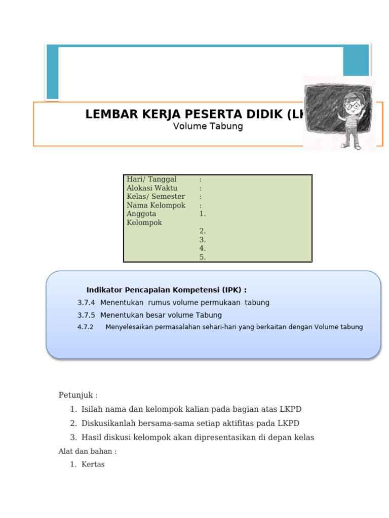 LKPD Volume Tabung | PDF