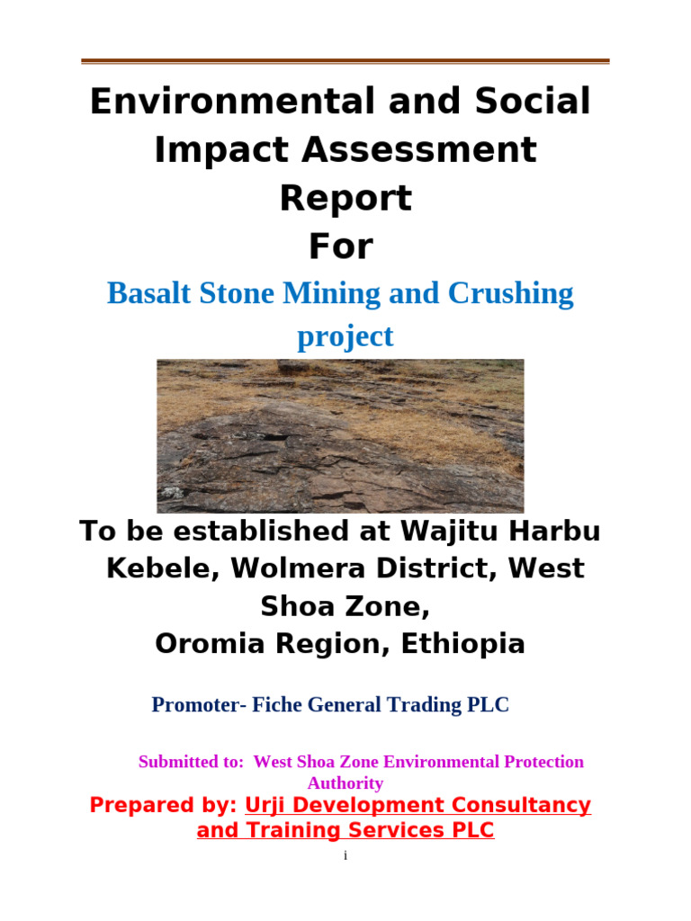 Fiche General Trading Basalt Stone EIA | PDF | Environmental Impact Assessment | Policy