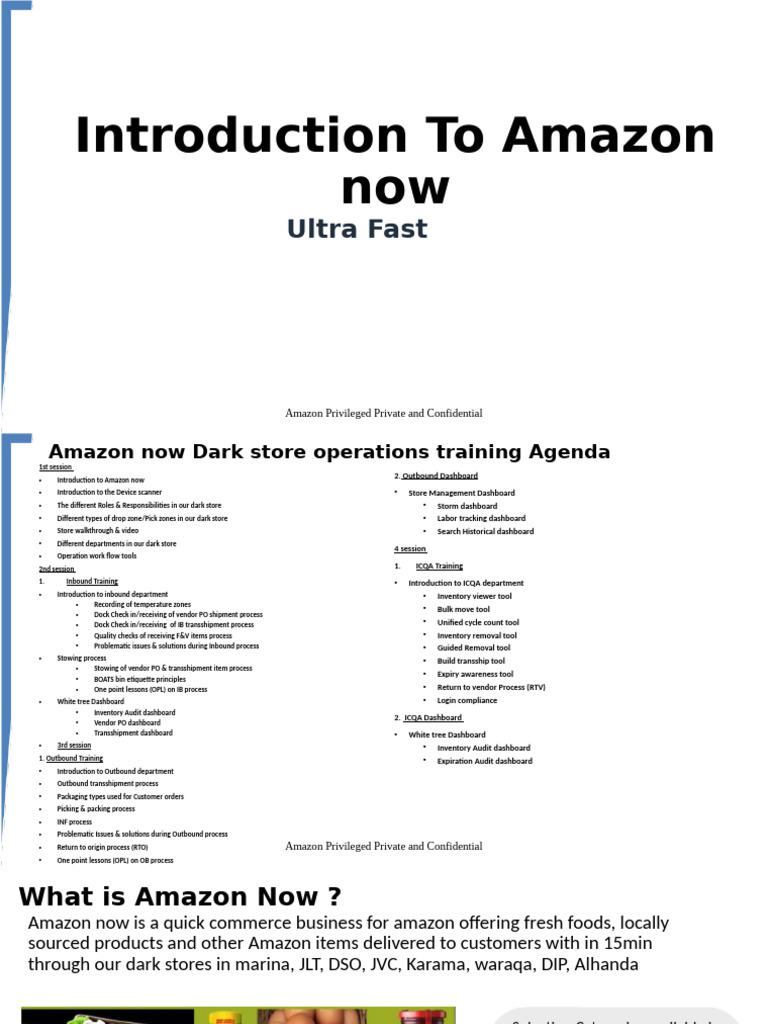 Amazon Now Dark Store Operations Guide | PDF | Inventory | Barcode