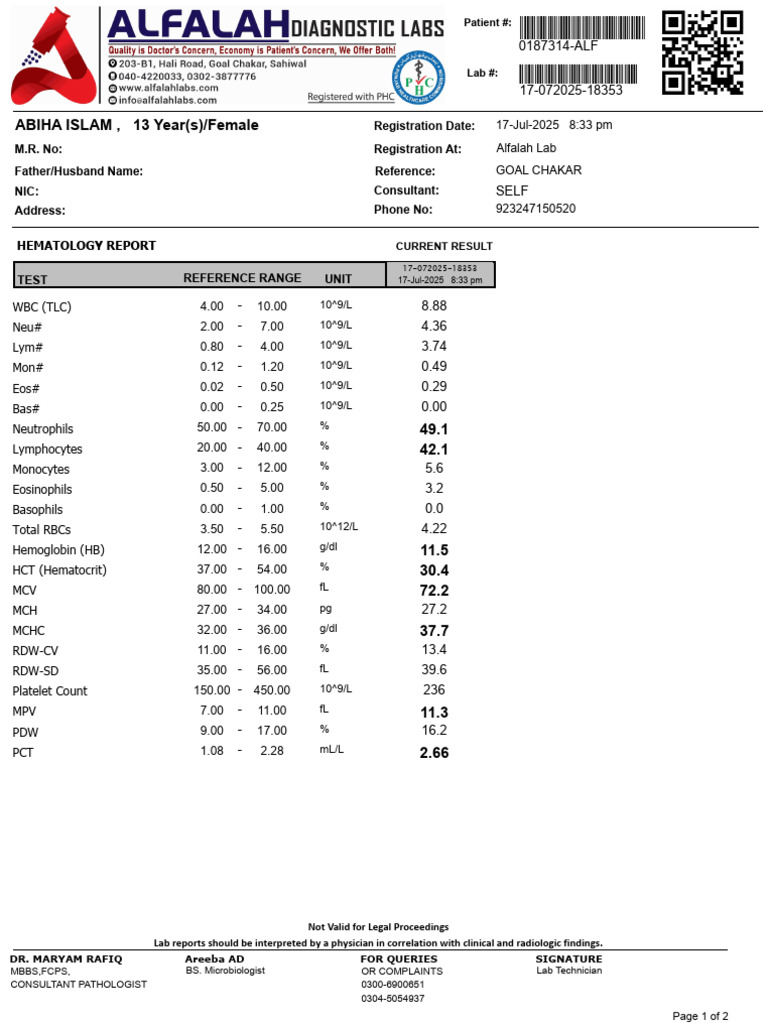 Normaltestreport - 2025-07-17T212437.971 | PDF | Medical Specialties ...