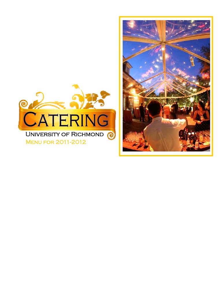 University Catering Guidelines | PDF | Salad | Alcoholic Drinks