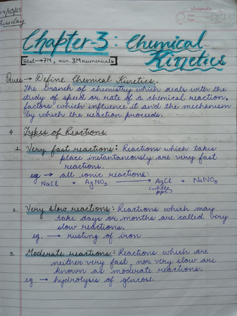 Chemistry Chapter 3 Notebook Work | PDF