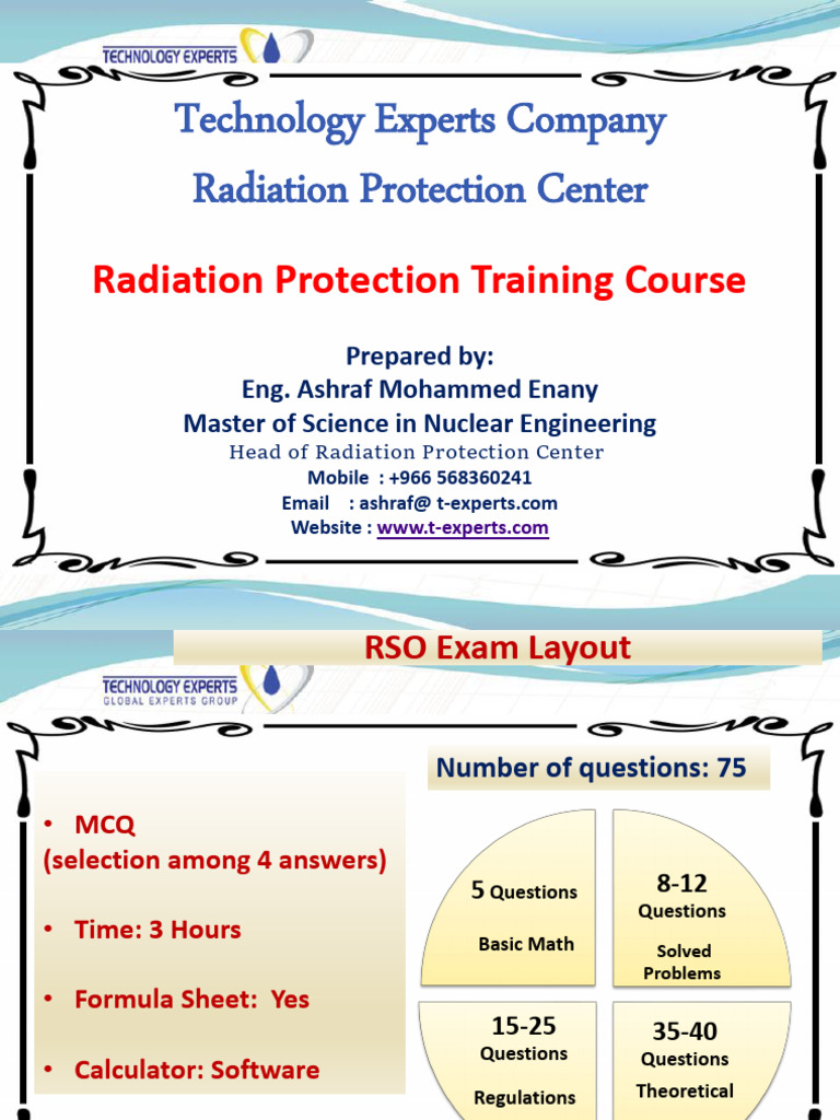Radiation Protection Training Course Guide | PDF
