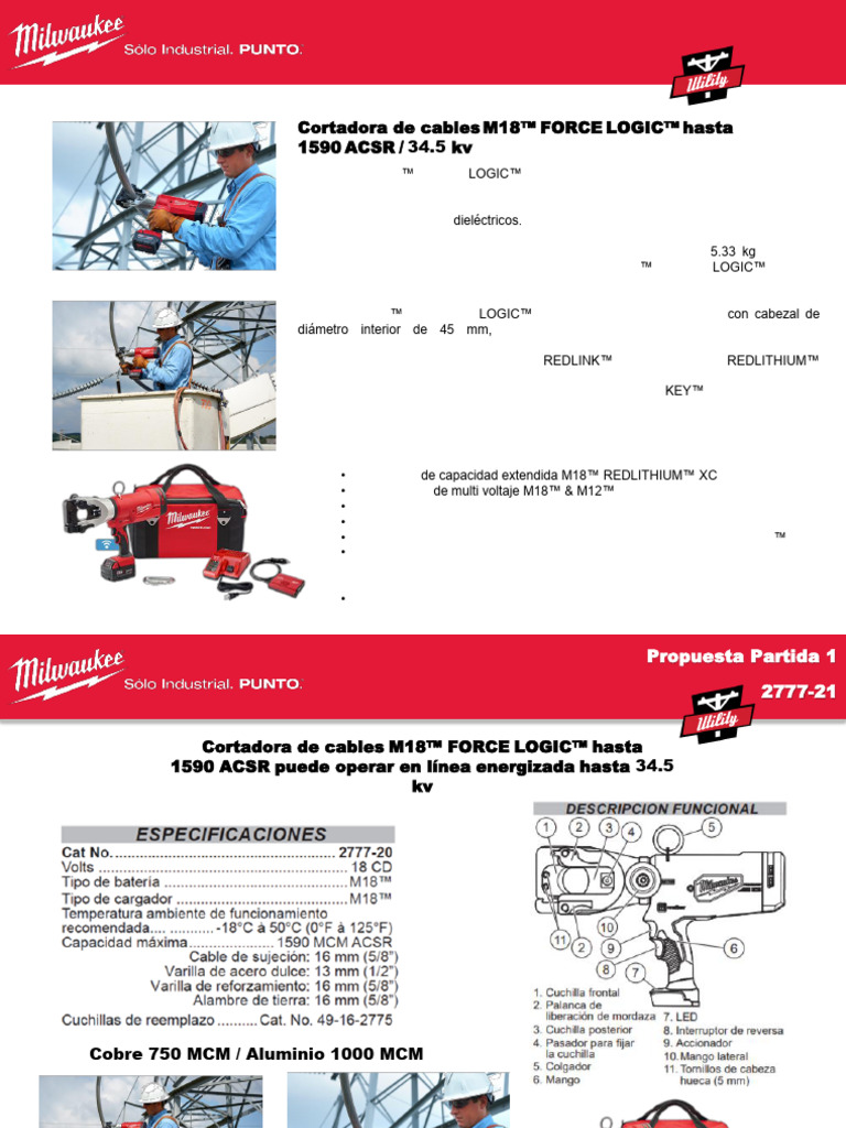 Cortadora M18™ FORCE LOGIC™ 2777-21 | PDF | Ingenieria Eléctrica ...