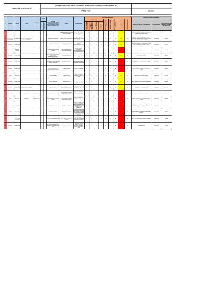 Matriz Iperc | PDF | Especialidades Medicas