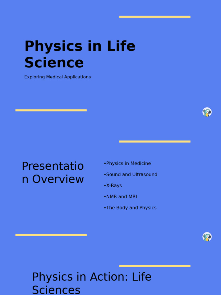 Physics in Life Science | PDF | Magnetic Resonance Imaging | Medical ...