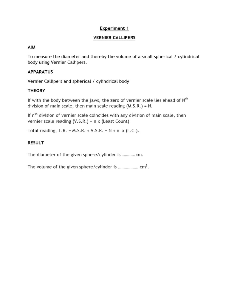 Physics Rough Record Expt 1 - 4 | PDF | Pendulum | Volume