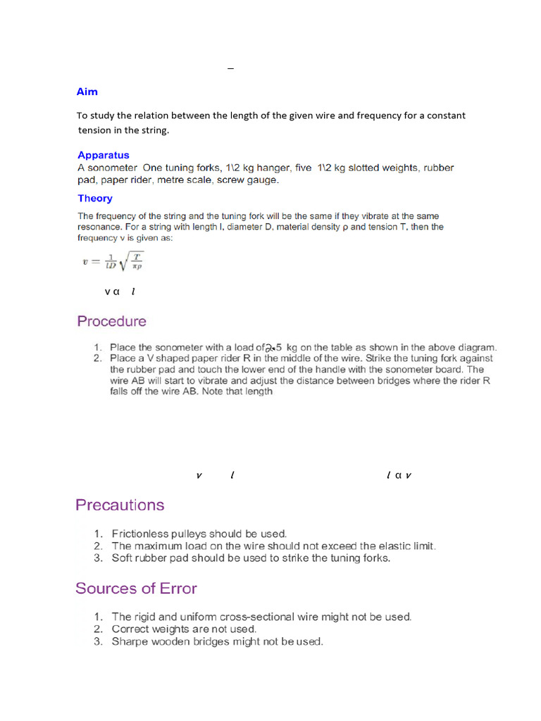 Sonometer 1 and 2 | PDF