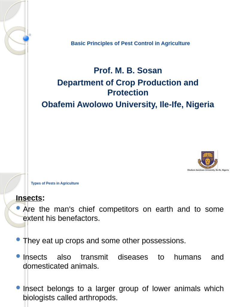 Pest Control Principles in Agriculture | PDF | Pest (Organism ...