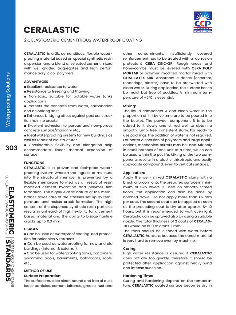 303 - Ceralastic TDS - Compressed | PDF | Concrete | Cement