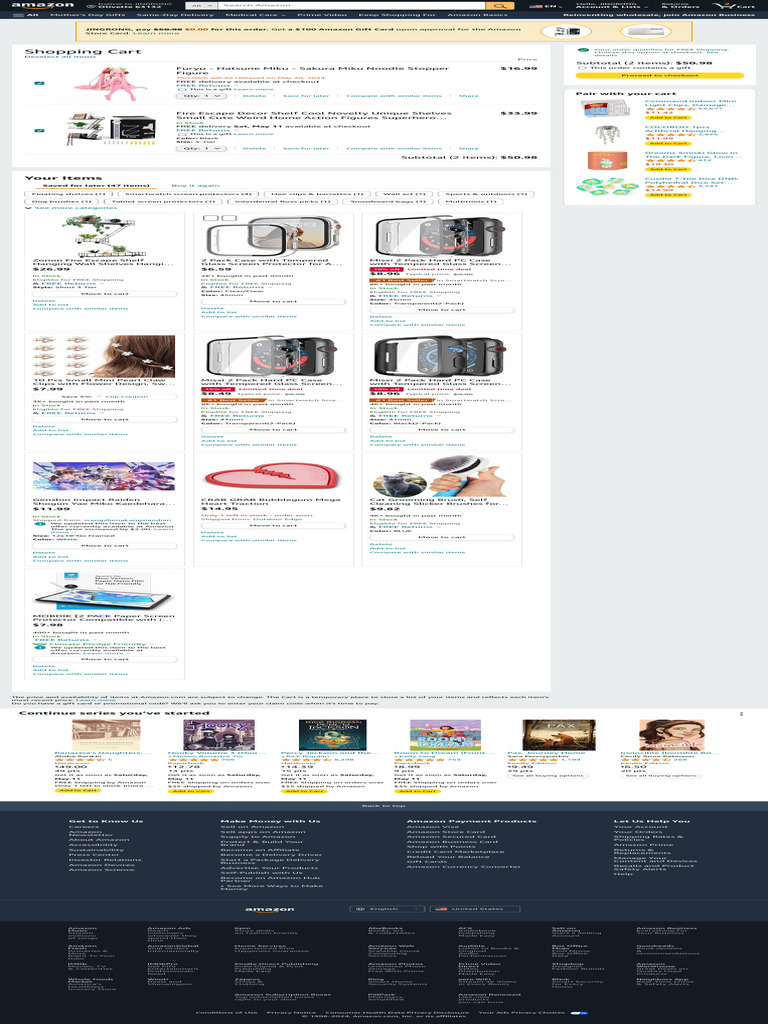 Amazon.com Shopping Cart | PDF