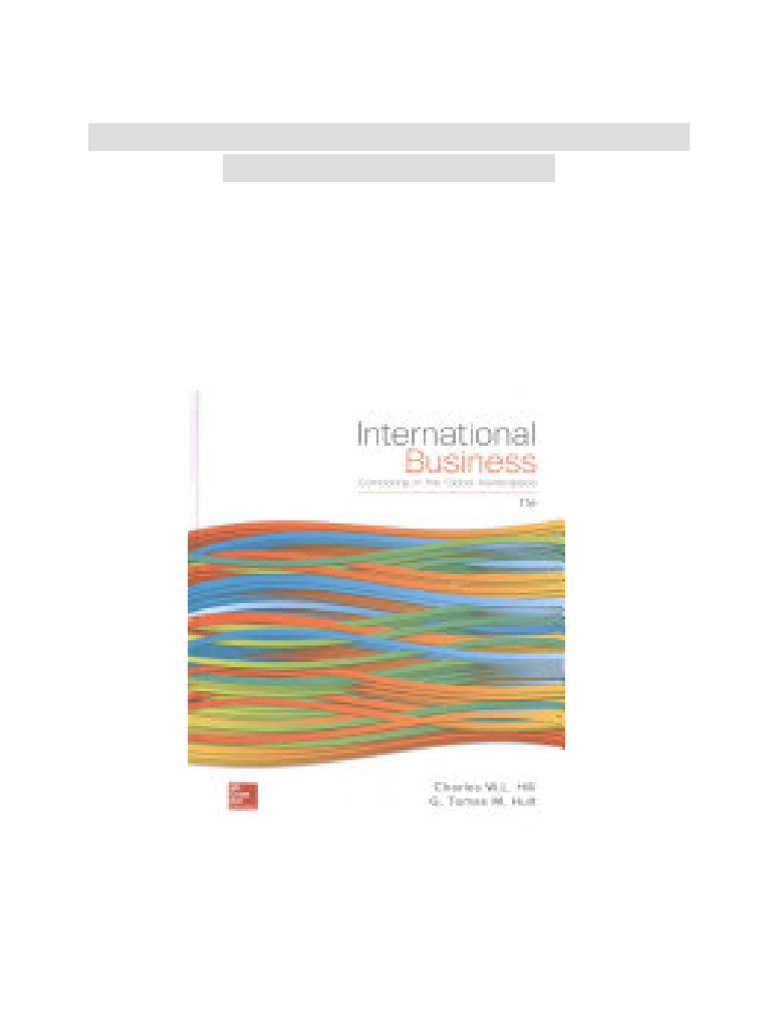 International Business 10th Edition Charles W. L. Hill Download | PDF ...