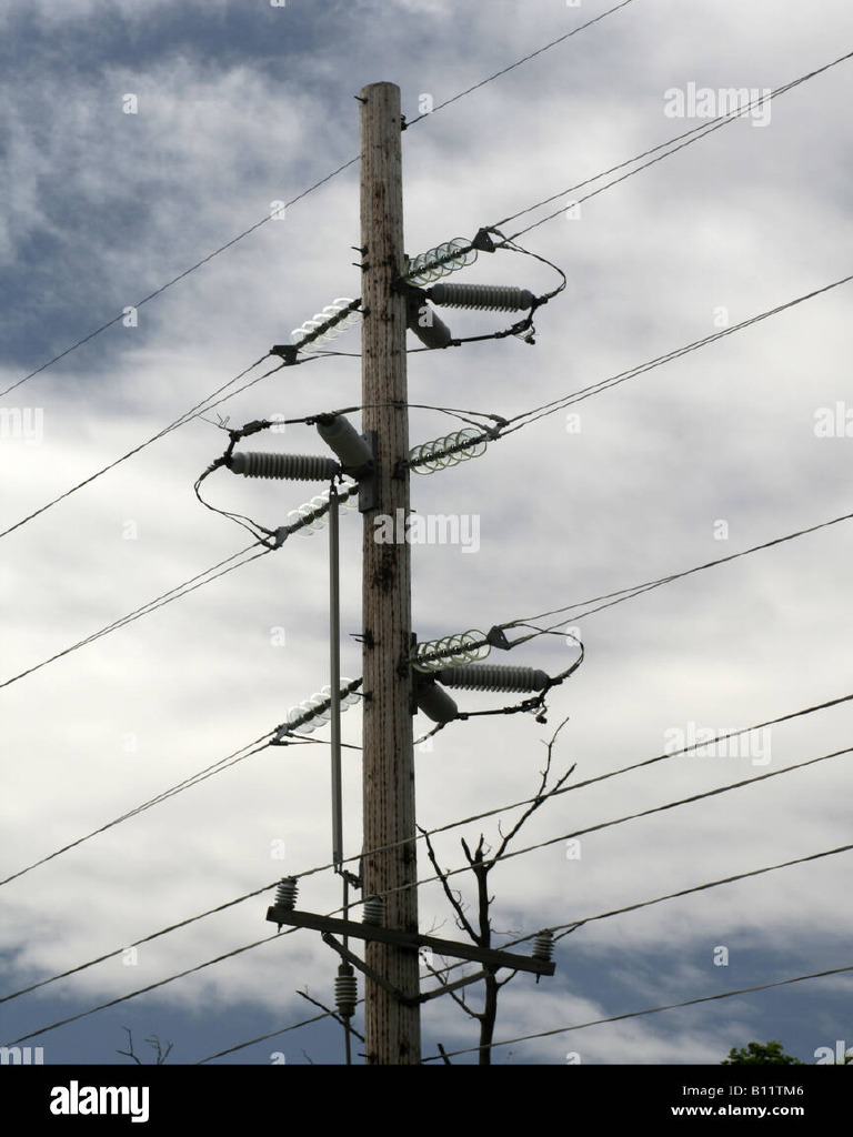 Pole Mounted Switches On 69kv Line With 12kv Distribution Lines Below ...