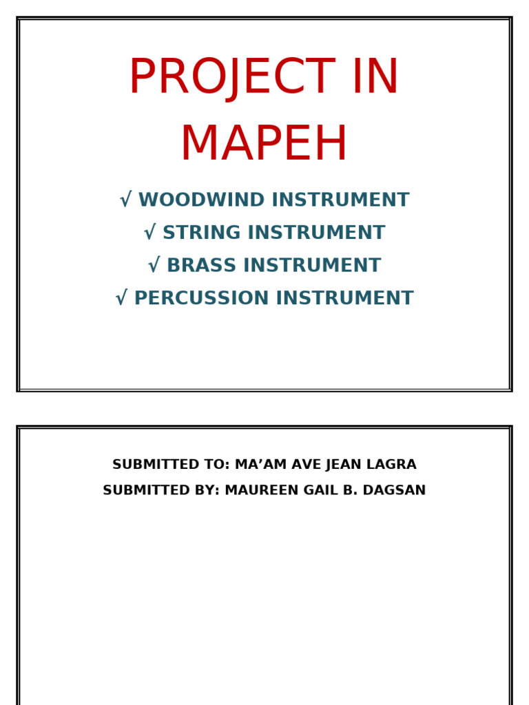 Project in Mapeh | PDF