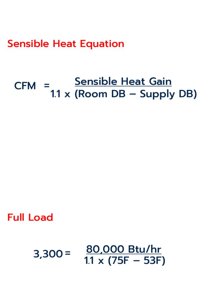 Sensible Heat Equation | PDF