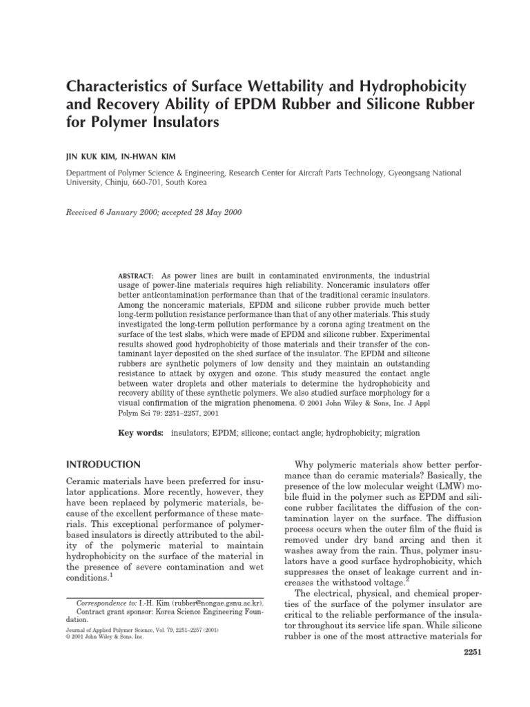 J of Applied Polymer Sci - 2001 - Kim - Characteristics of Surface Wettability and ...