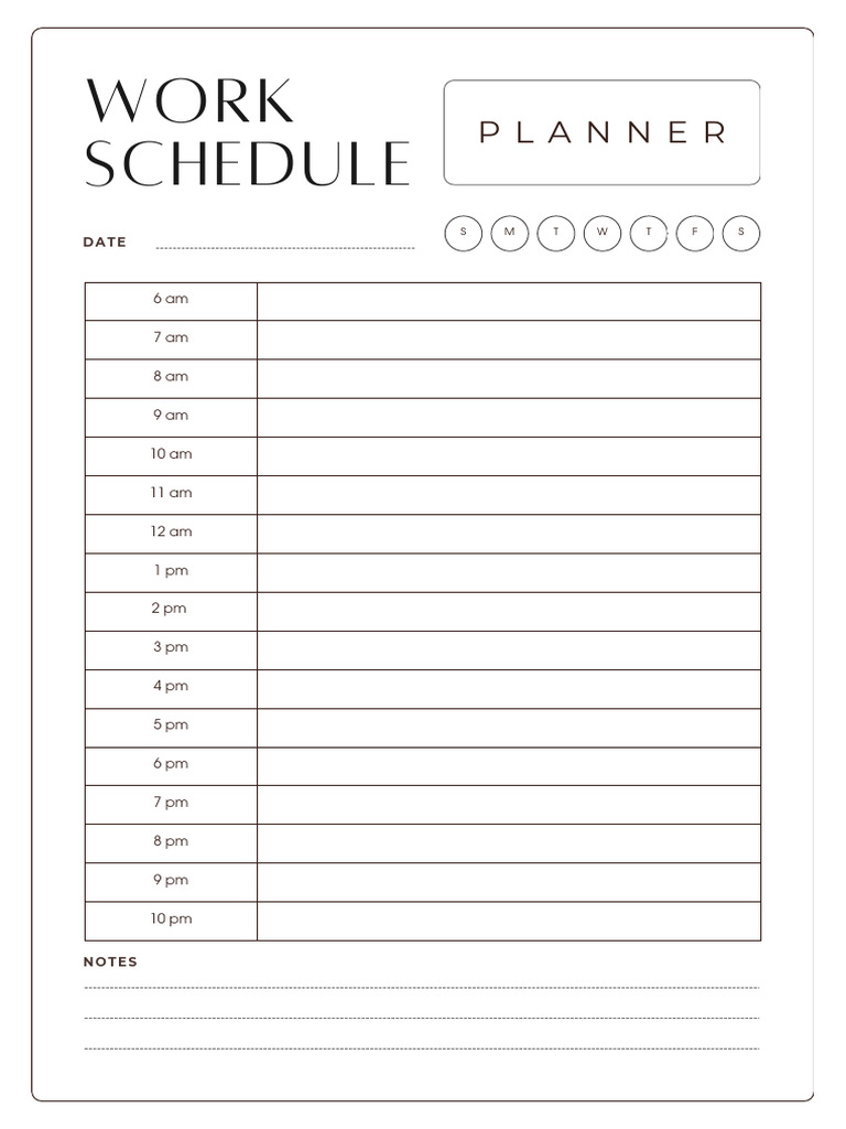White Grey Minimalist Work Schedule Planner | PDF
