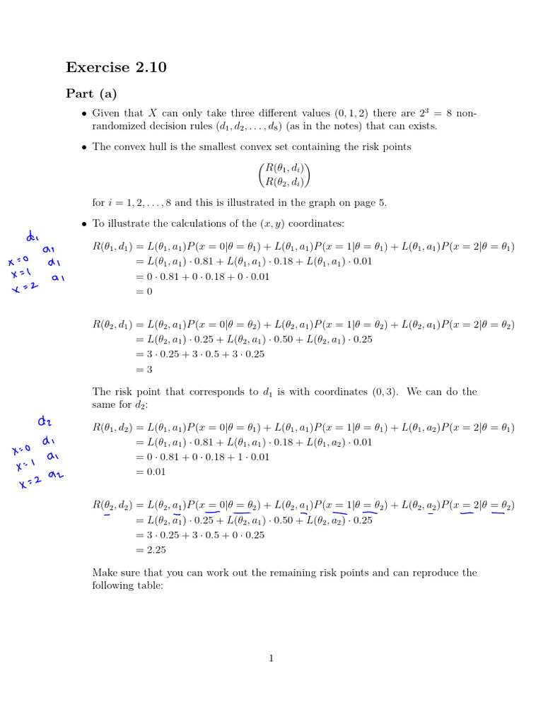Exercise2.10 - Annotated | PDF | Statistical Theory | Probability Theory