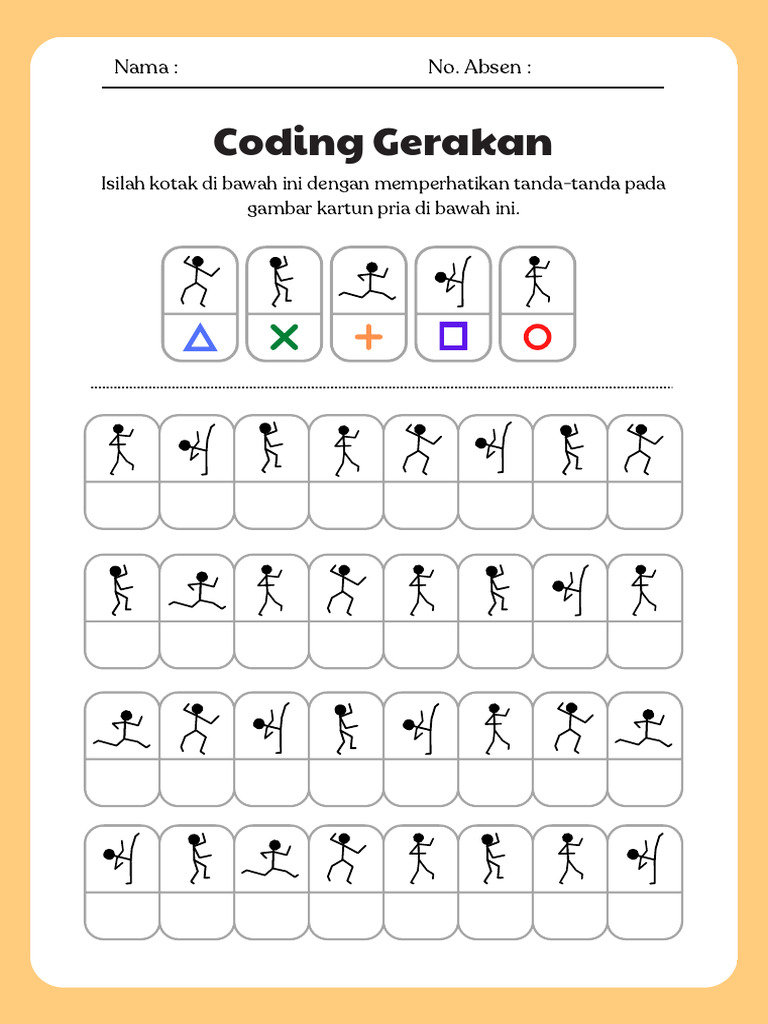 LKPD Coding Masa Pengenalan Lingkungan Sekolah Lembar Kerja Jingga ...