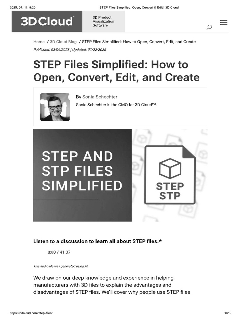 STEP Files Simplified - Open, Convert & Edit - 3D Cloud | PDF