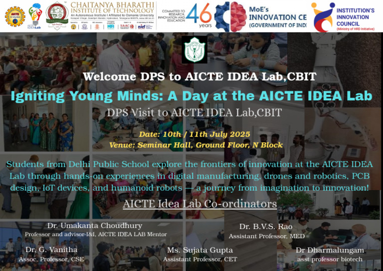Igniting Young Minds A Day at The AICTE IDEA Lab | PDF