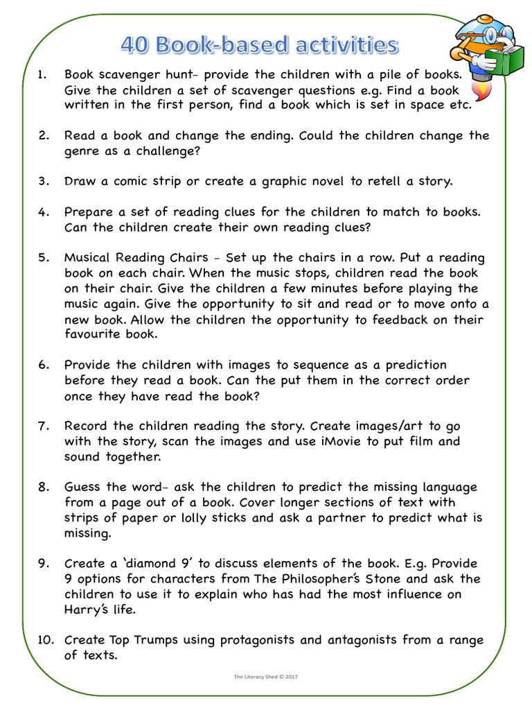 Engaging Book-Based Activities | PDF | Books | Sentence (Linguistics)