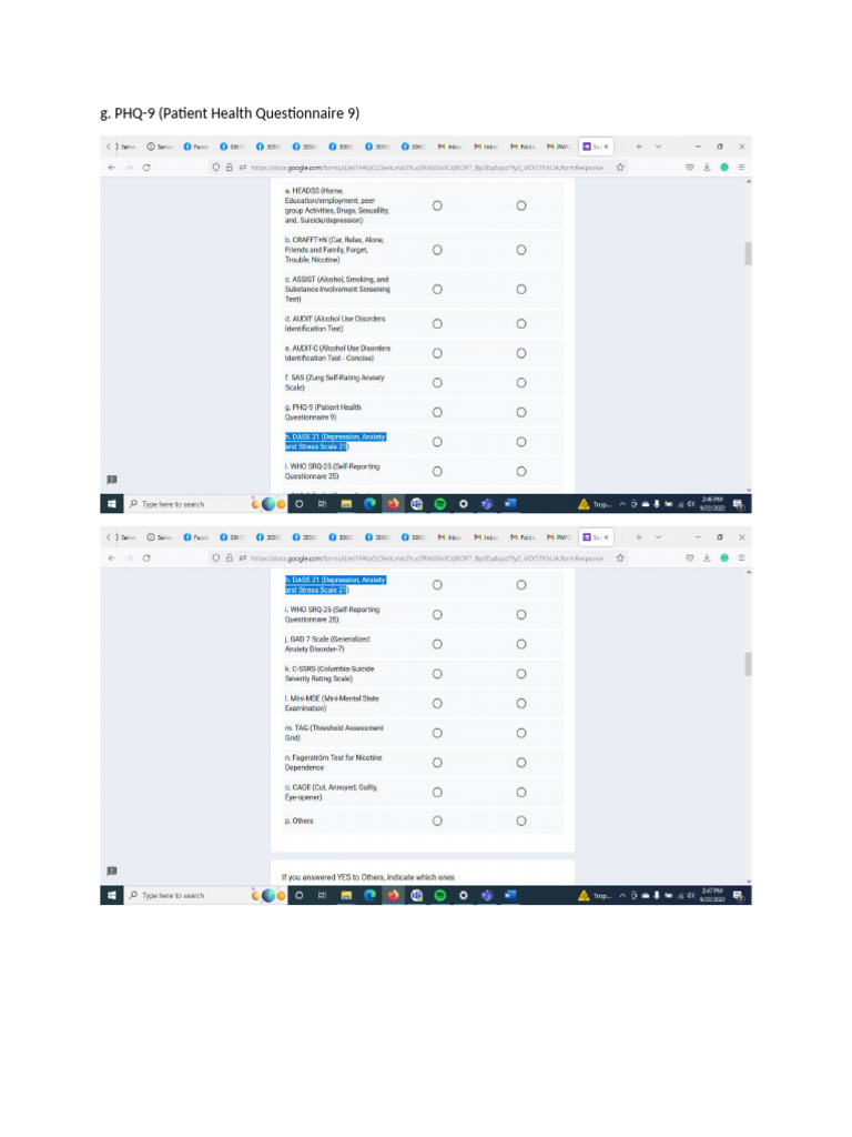 Screening Tools | PDF