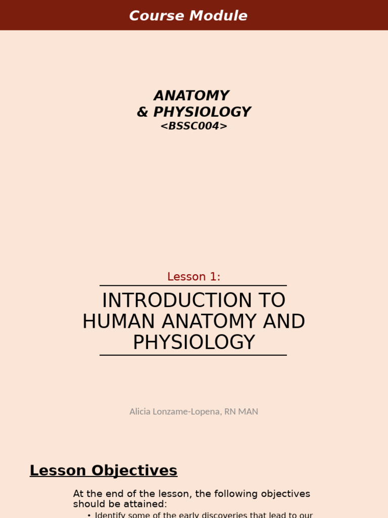 Intro to Human Anatomy & Physiology | PDF | Human Body | Metabolism
