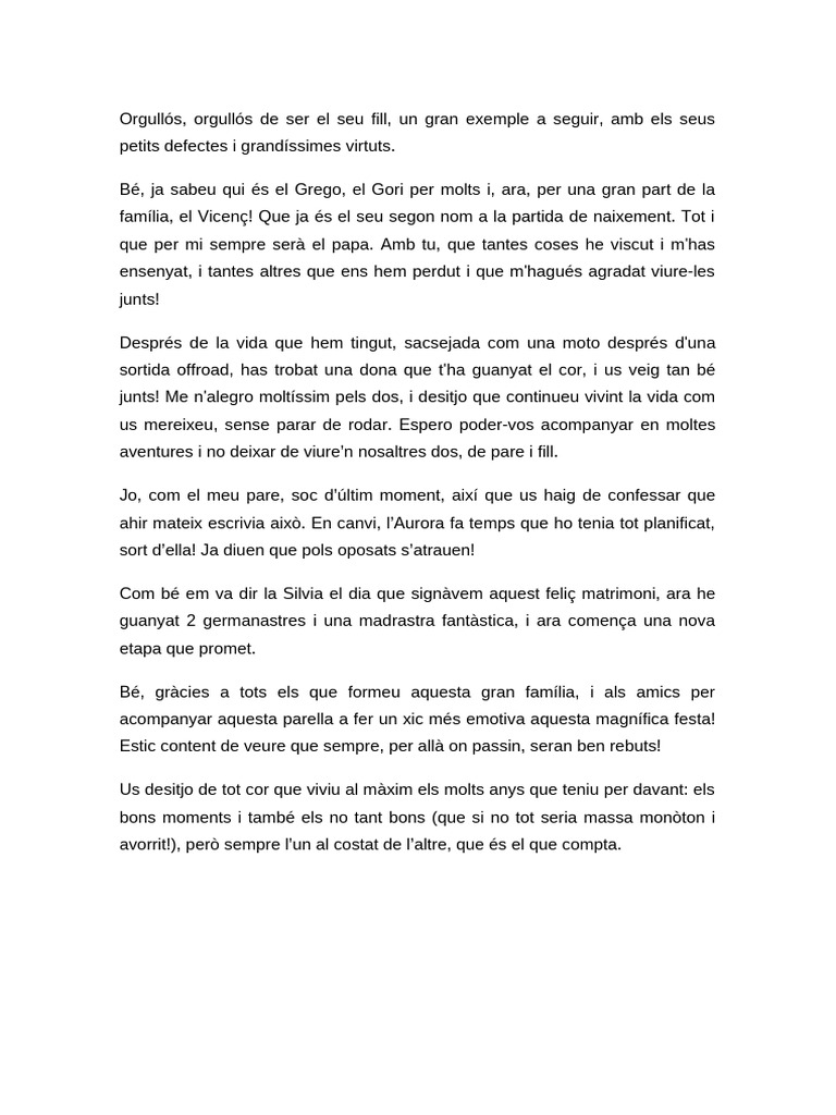 Discurs Casament | PDF