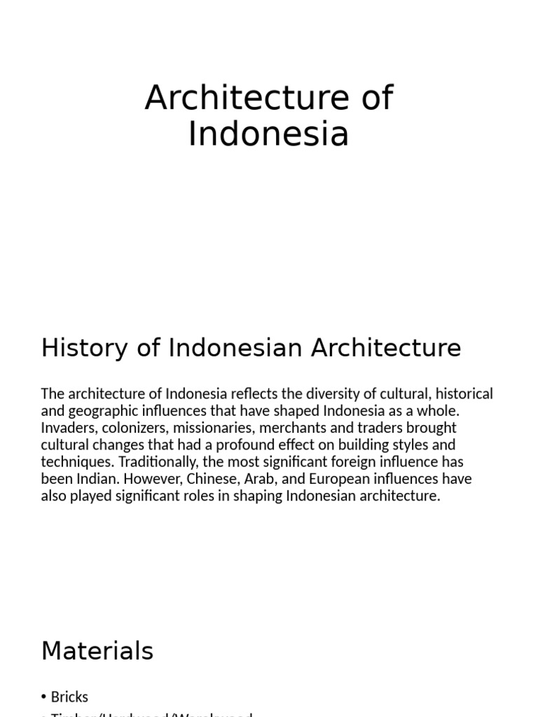 Indonesian Traditional Architecture Overview | PDF | Indonesia