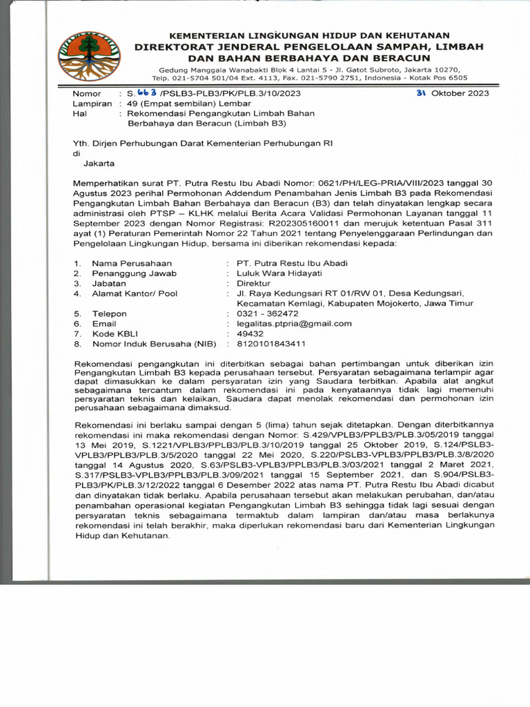 14. Rekom S.663 Tahun 2023_ | PDF