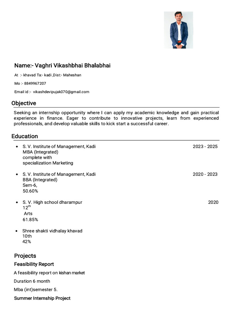 Vikash Dantani Resume | PDF