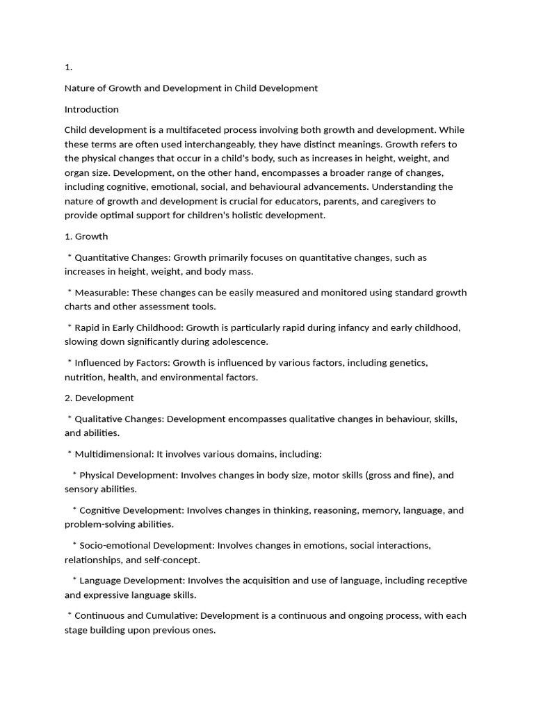 Understanding Child Growth and Development | PDF | Adolescence | Child ...