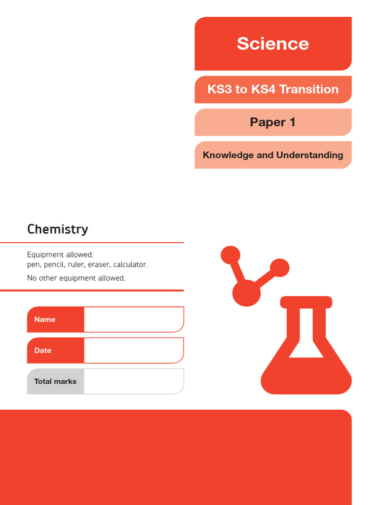 KS3 Chemistry Test Paper | PDF | Chemical Elements | Oxide