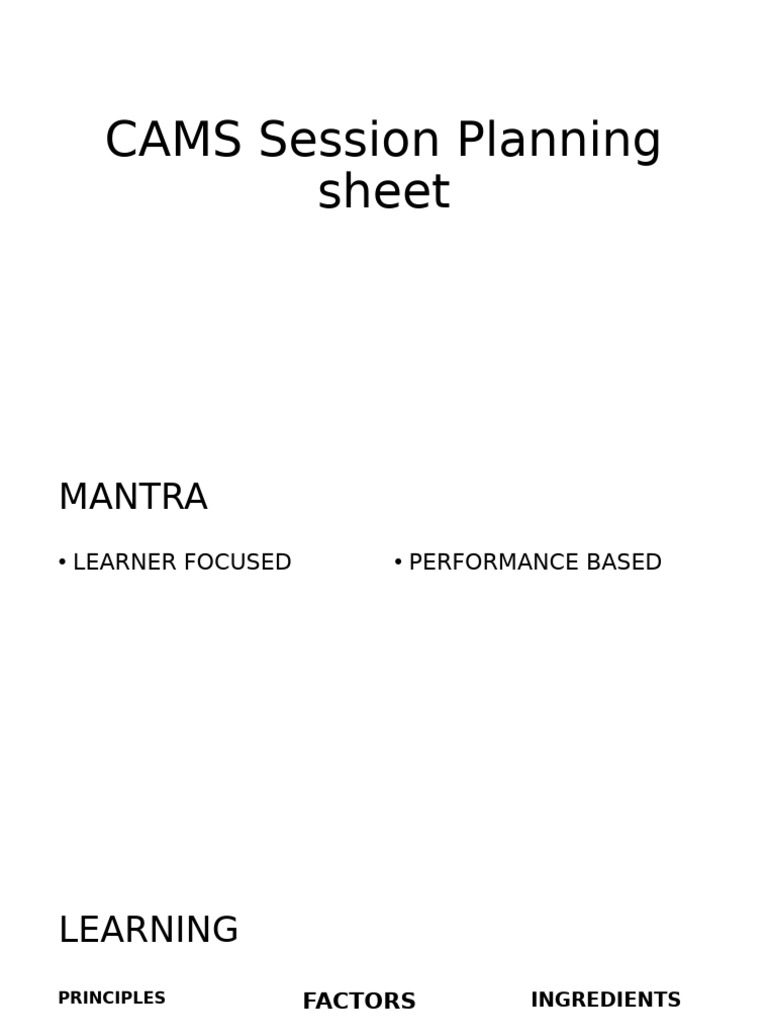 Session Plan | PDF