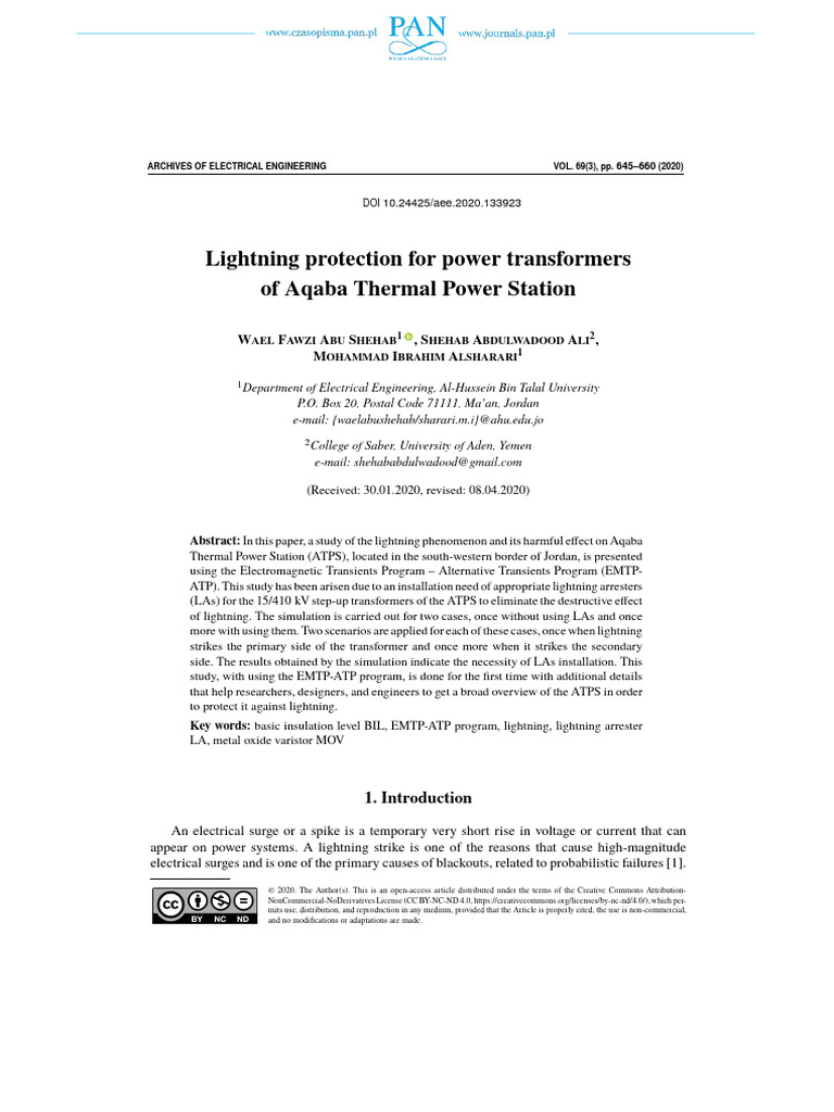 Lightning Protection for Power Transformers | PDF | Electric Power ...